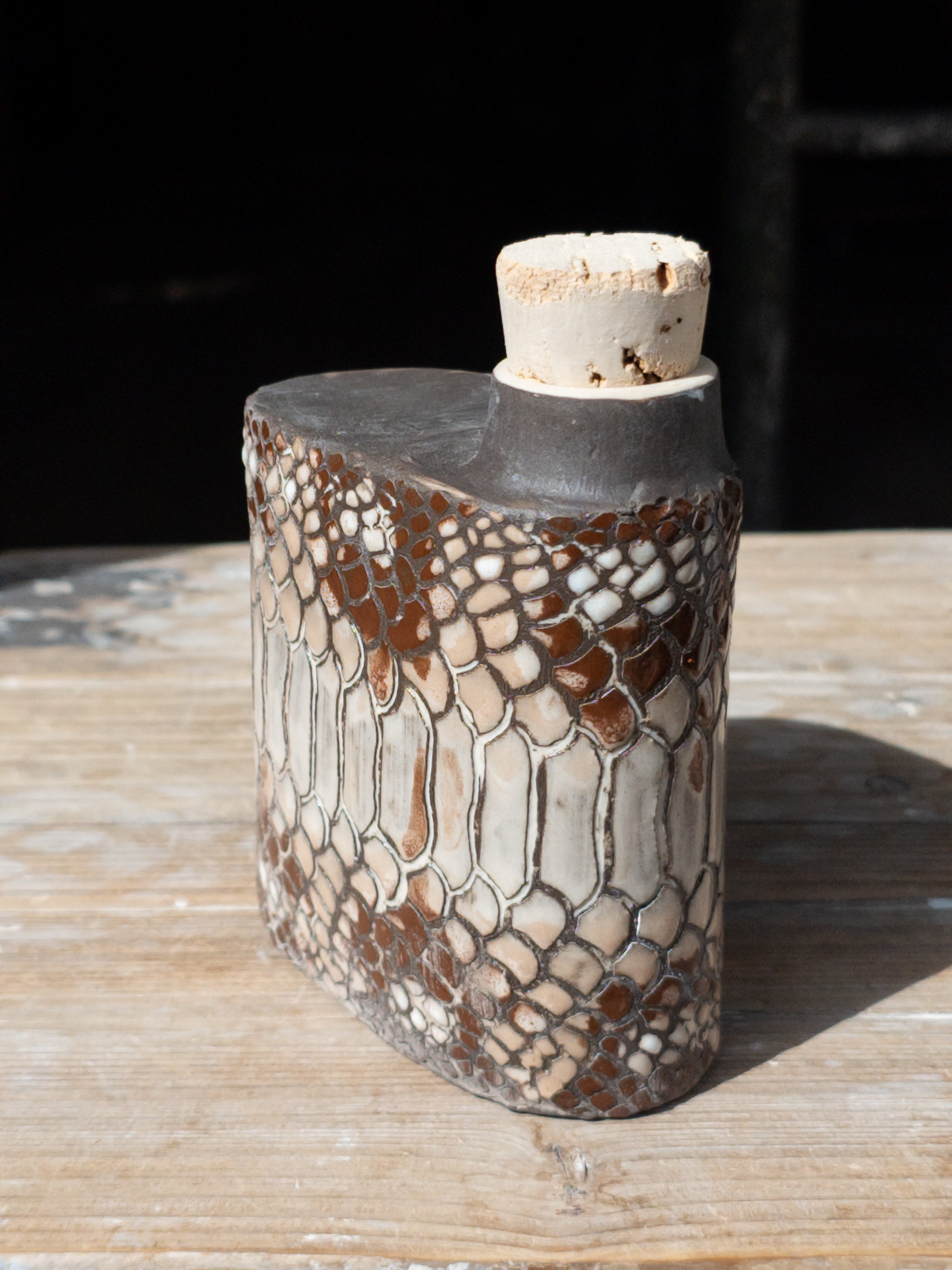Python skin flask – Brookhart Ceramics